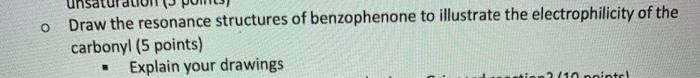 Solved Draw the resonance structures of benzophenone to | Chegg.com