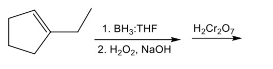 Solved H2Cr2O7 1. BH3:THE 2. H2O2, NaOH | Chegg.com