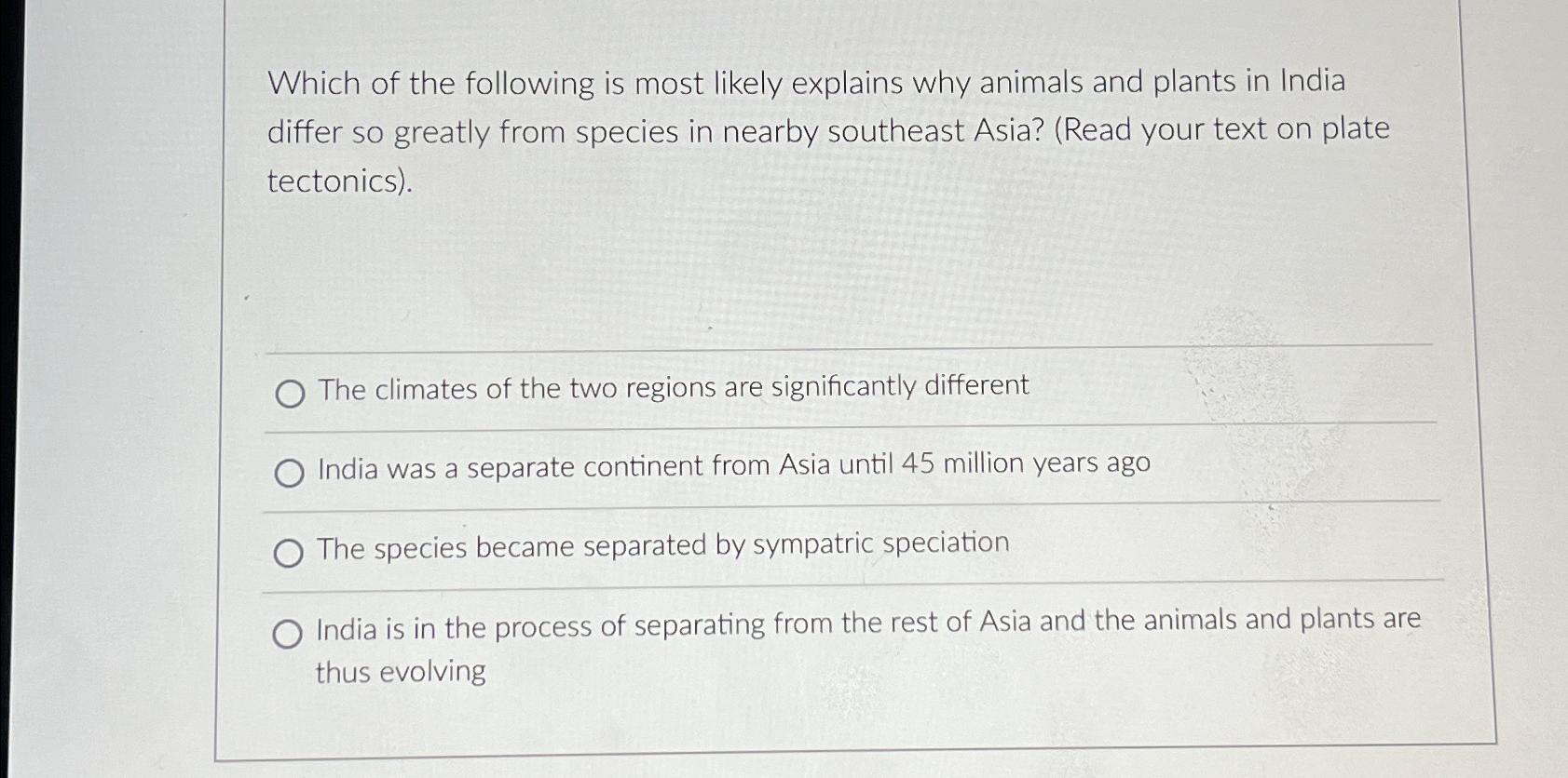 Solved Which of the following is most likely explains why | Chegg.com
