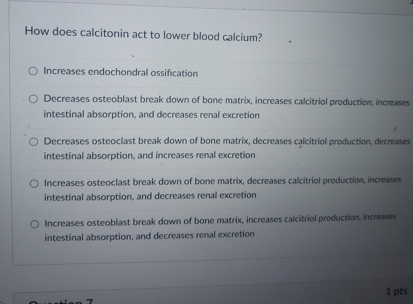 Solved How does calcitonin act to lower blood | Chegg.com
