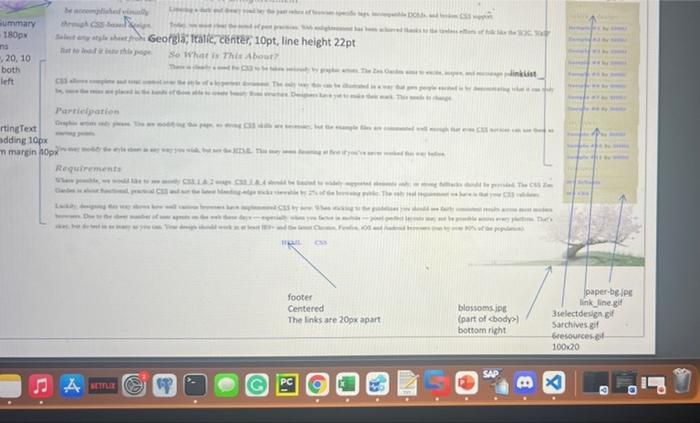 Solved CSS Assignment Use CSS to create a page that looks | Chegg.com