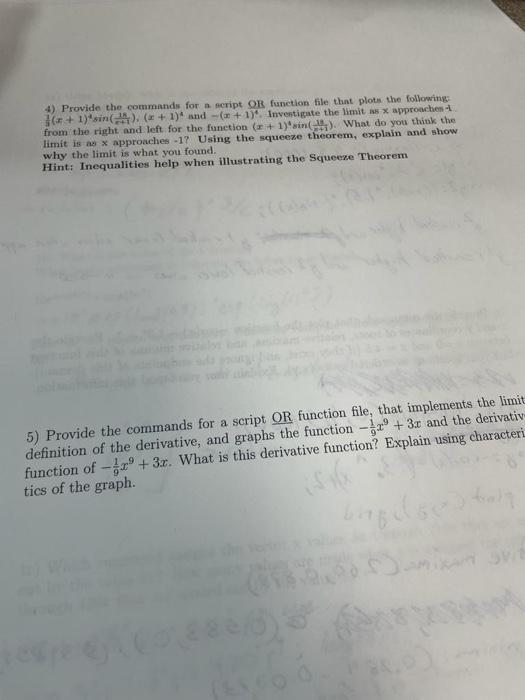 Solved 4) Provide the commands for a acript OR function file | Chegg.com