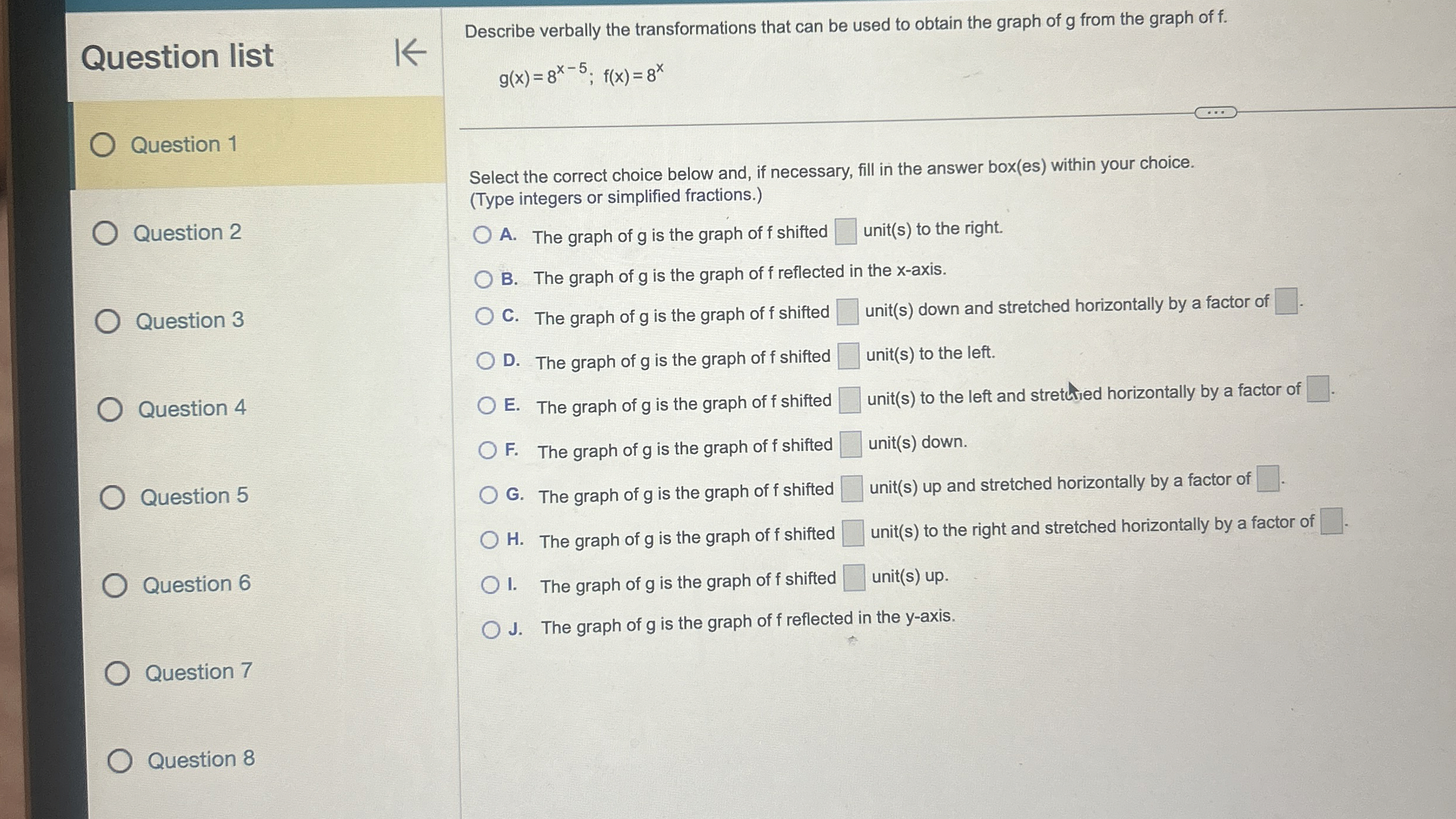 Solved Describe verbally the transformations that can be | Chegg.com