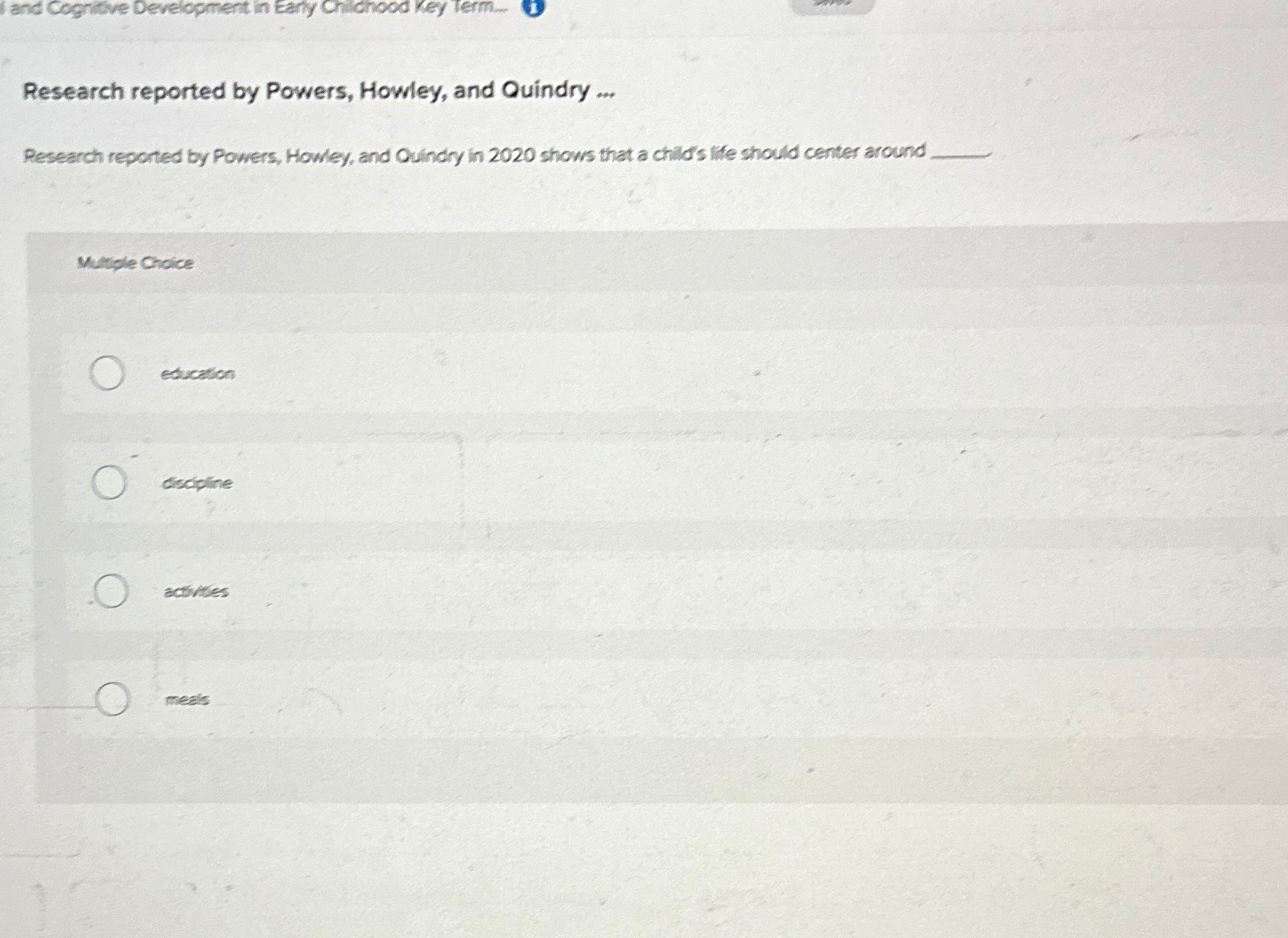 Solved Research reported by Powers, Howley, and Quindry | Chegg.com