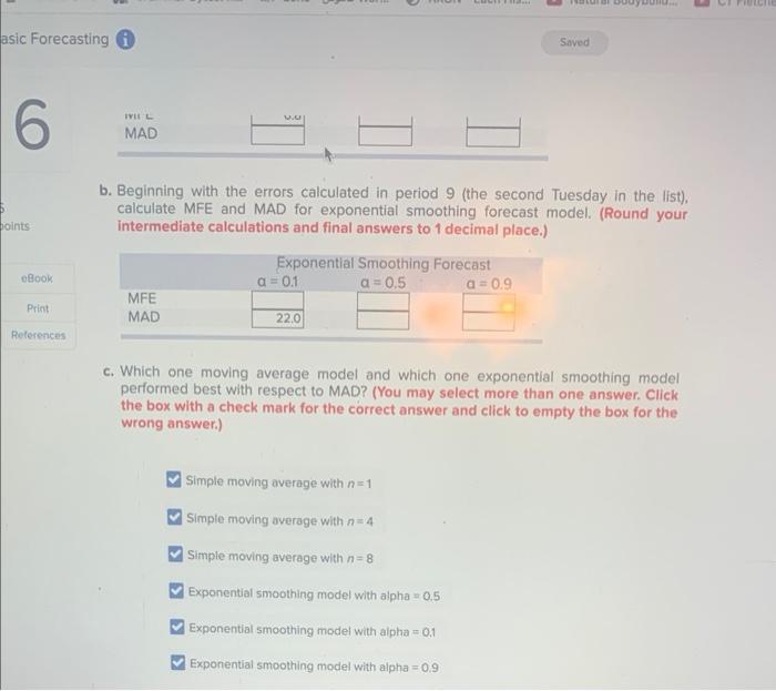 Using the ice cream sales data given below, forecast | Chegg.com