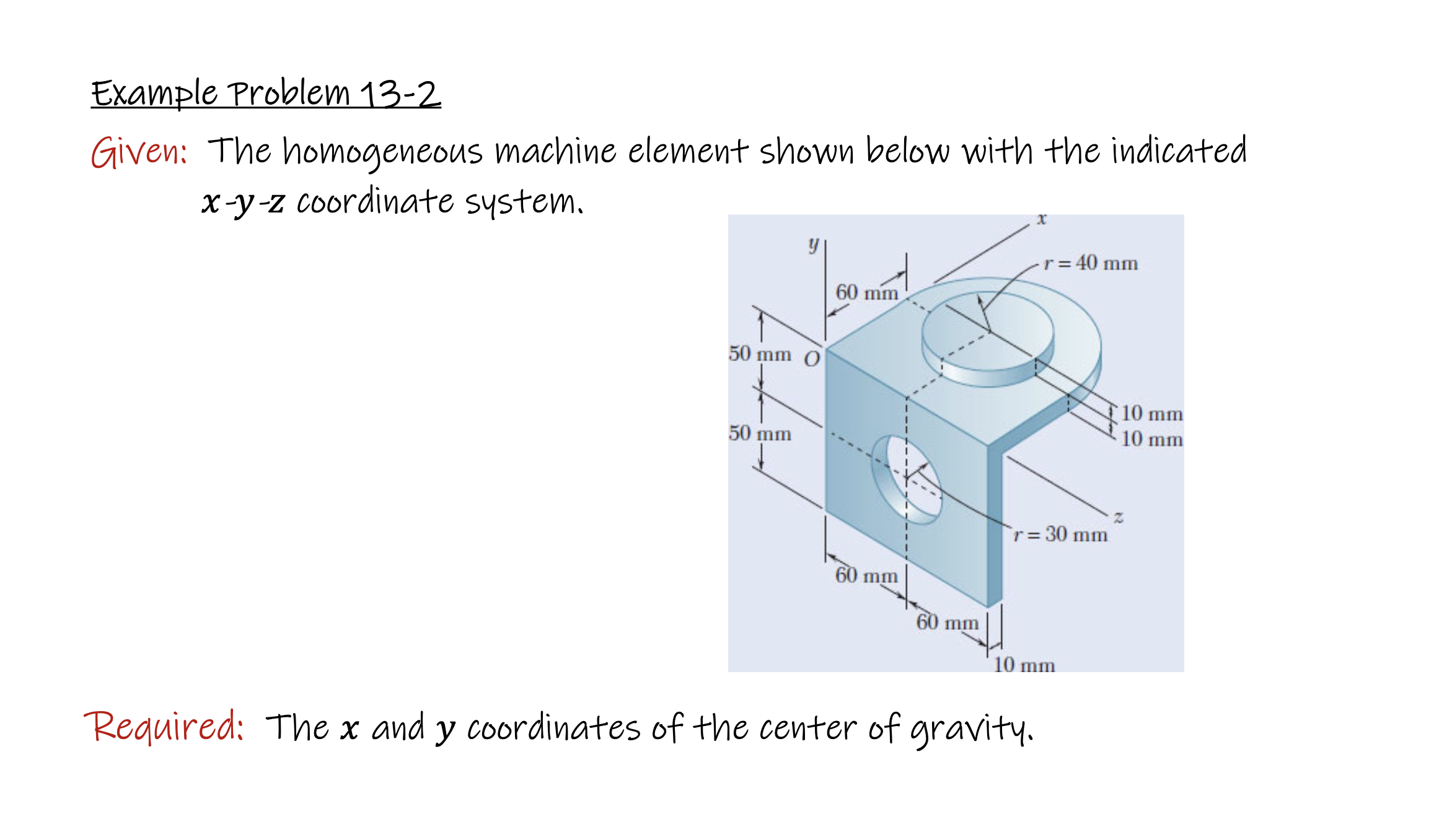 Solved Example Problem 13-2Given: The homogeneous machine | Chegg.com