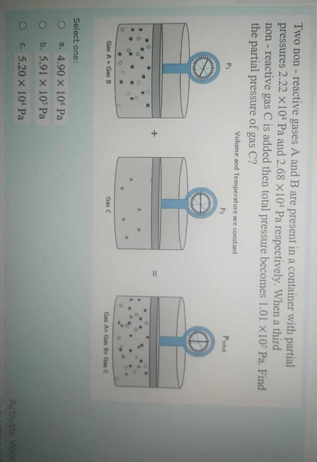 Solved Two non - reactive gases A and B are present in a | Chegg.com