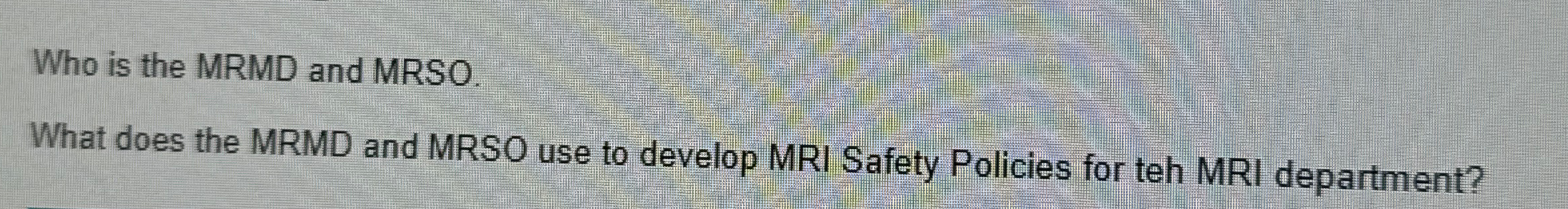 Solved Who is the MRMD and MRSO.What does the MRMD and MRSO | Chegg.com