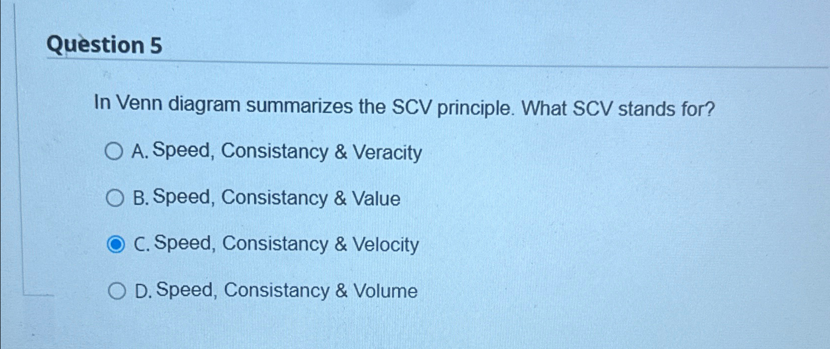 Solved Question 5In Venn diagram summarizes the SCV | Chegg.com