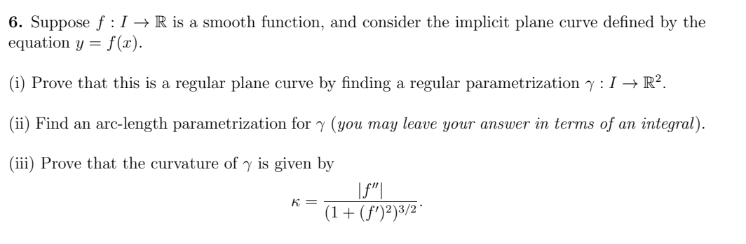 Solved Suppose f:I→R ﻿is a smooth function, and consider the | Chegg.com