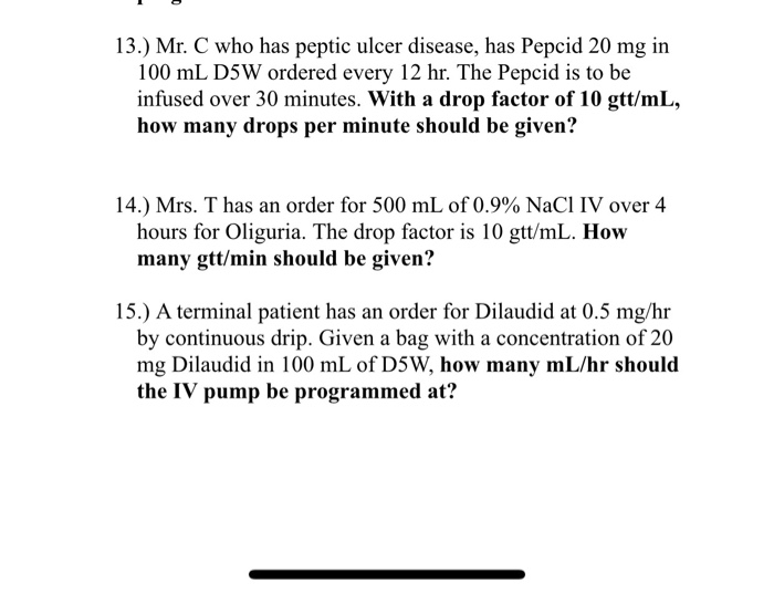 Solved 1.) The MD orders 250 mL of 0.45% Normal Saline with | Chegg.com