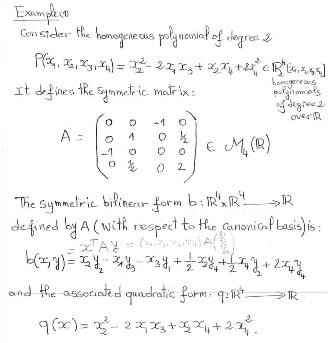 Solved Exampleco Consider the homogeneous polynomial of | Chegg.com