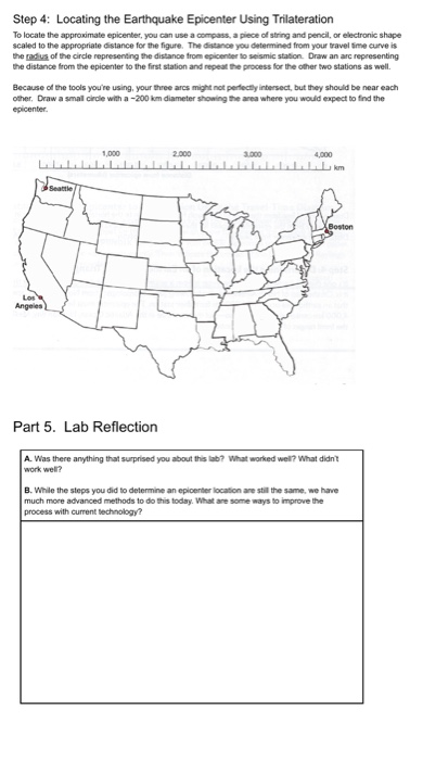 Step 4: Locating the Earthquake Epicenter Using | Chegg.com