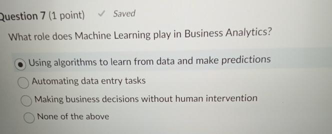 Solved Question 7 (1 ﻿point) ﻿SavedWhat role does Machine | Chegg.com