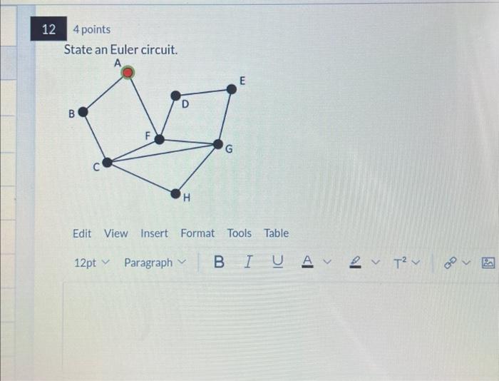 Solved State an Euler circuit. | Chegg.com