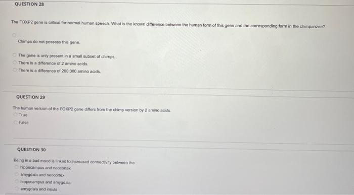 Solved The FOXP2 gone is crifical for normal human speech. | Chegg.com