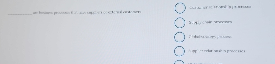 Solved business processes that have suppliers or external | Chegg.com