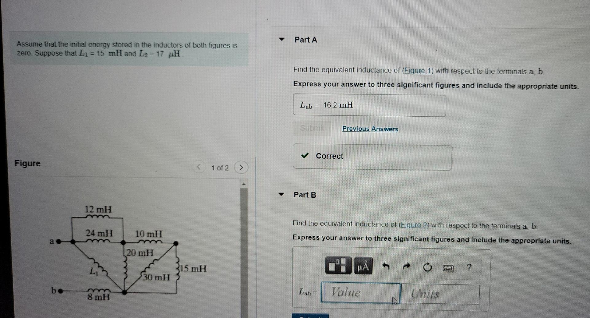 Solved Part A Assume that the initial energy stored in the | Chegg.com