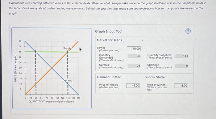 Solved Experiment with entering different values in the | Chegg.com
