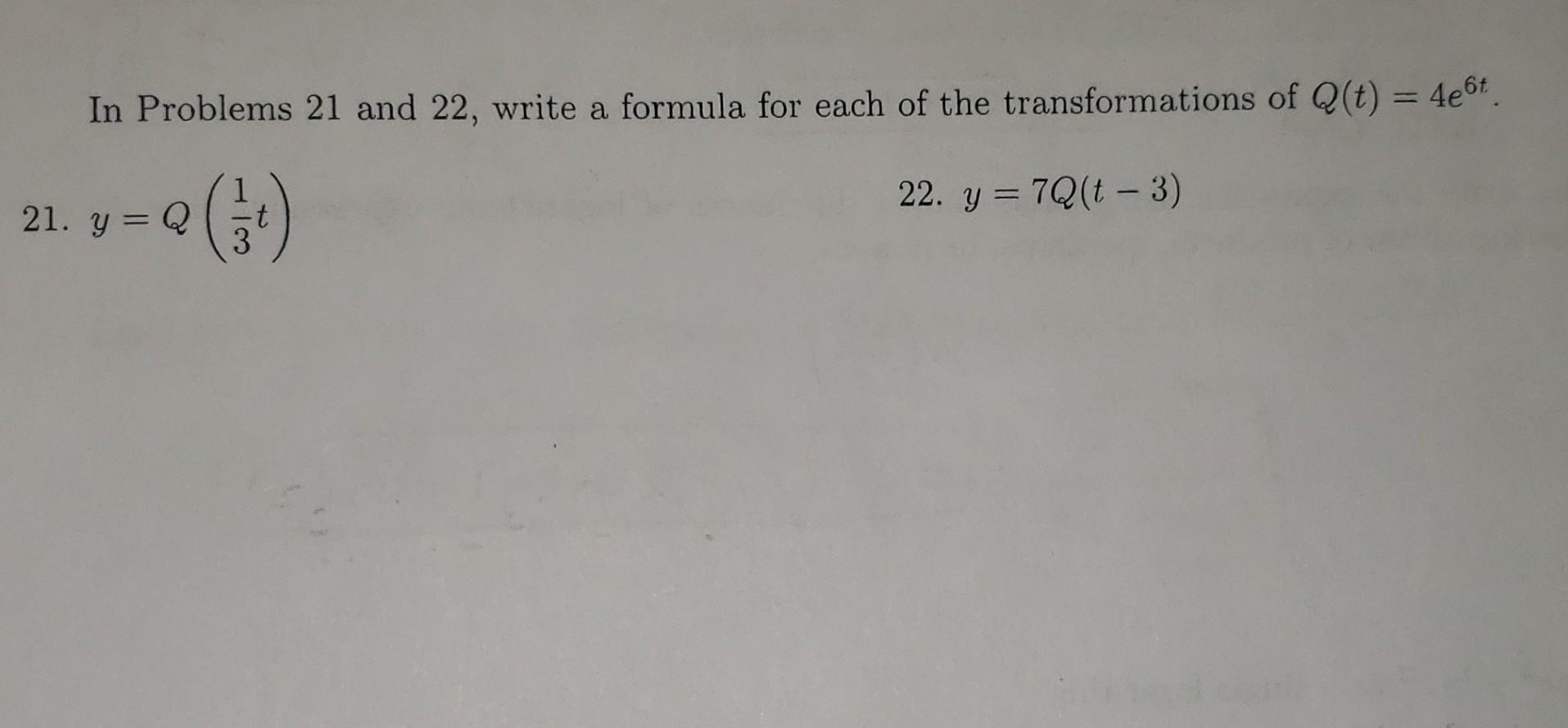Solved In Problems 21 and 22, write a formula for each of | Chegg.com