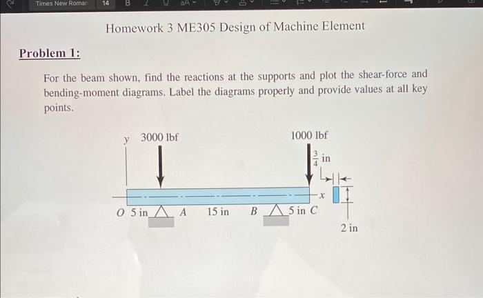 Solved Homework 3 ME305 Design of Machine Element roblem 1: | Chegg.com