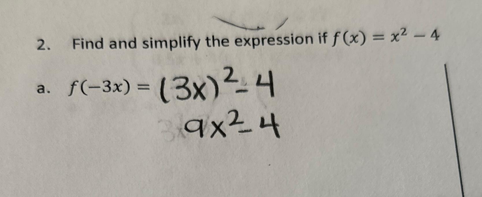 Solved Find and simplify the expression if | Chegg.com