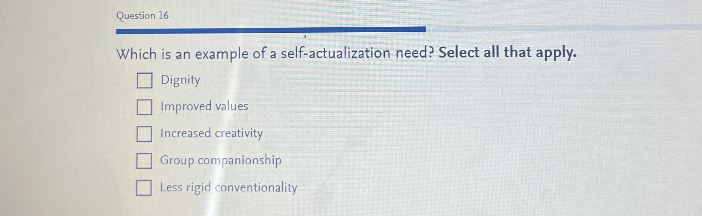 Solved Question 16Which is an example of a | Chegg.com