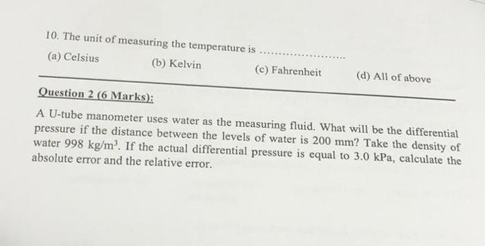 Solved 1. Which of the following is detected using inclined | Chegg.com