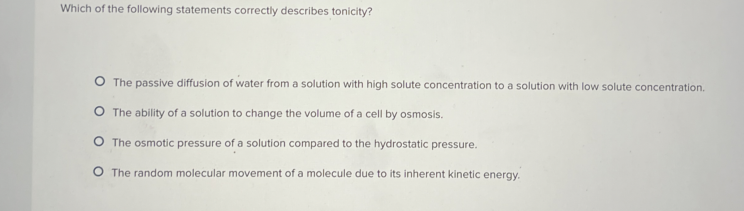 Solved Which of the following statements correctly describes | Chegg.com