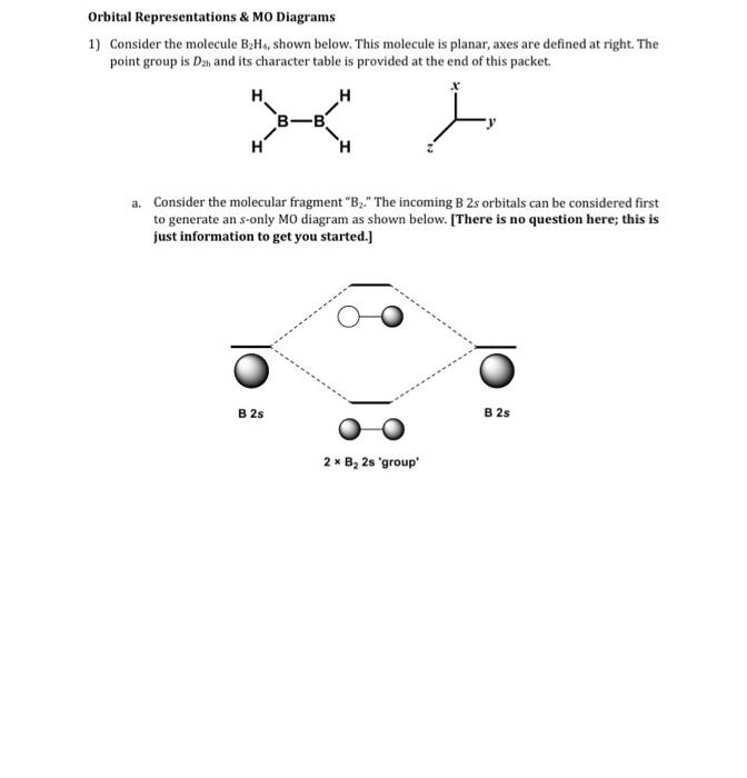 Solved Orbital Representations \& MO Diagrams 1) Consider | Chegg.com