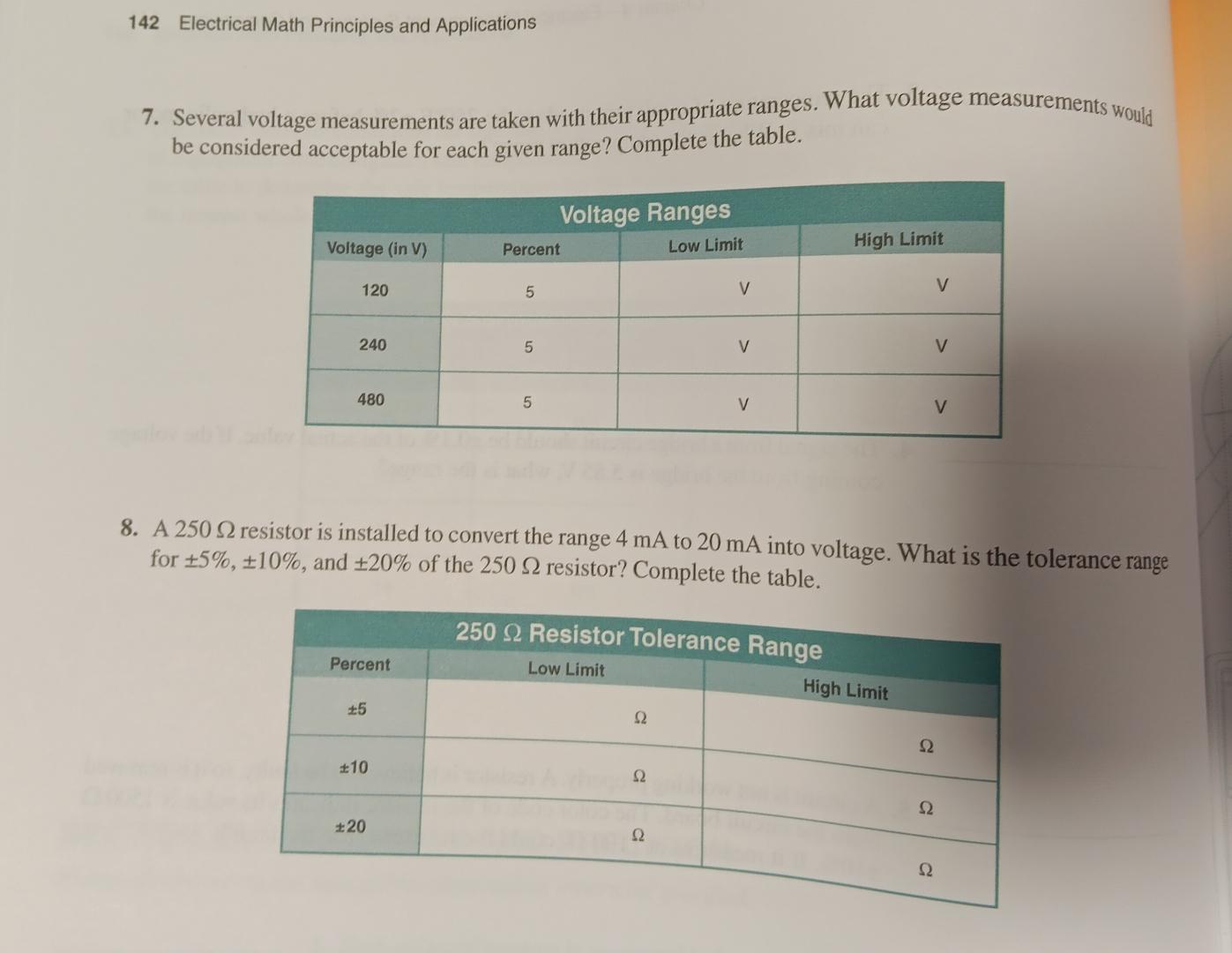 Solved 142Electrical Math Principles and Applications7. | Chegg.com