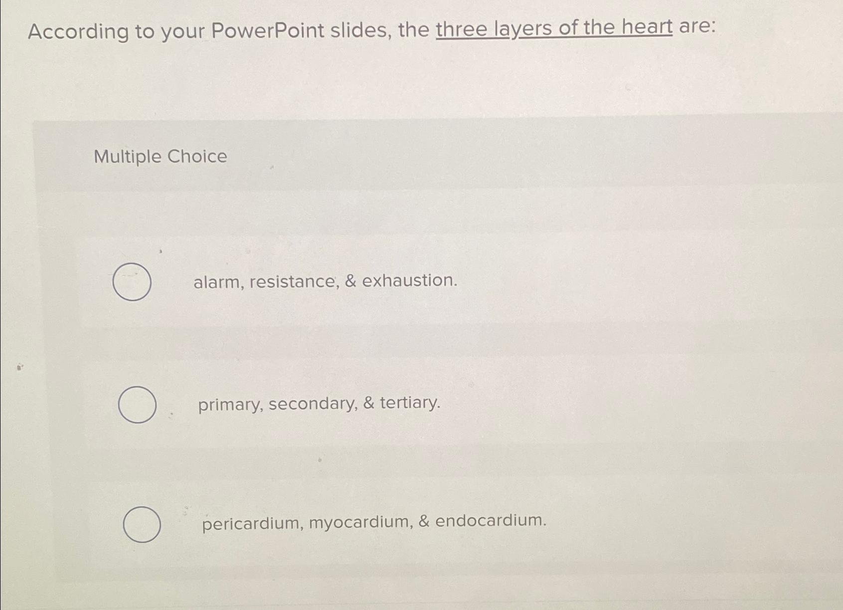 Solved According to your PowerPoint slides, the three layers | Chegg.com