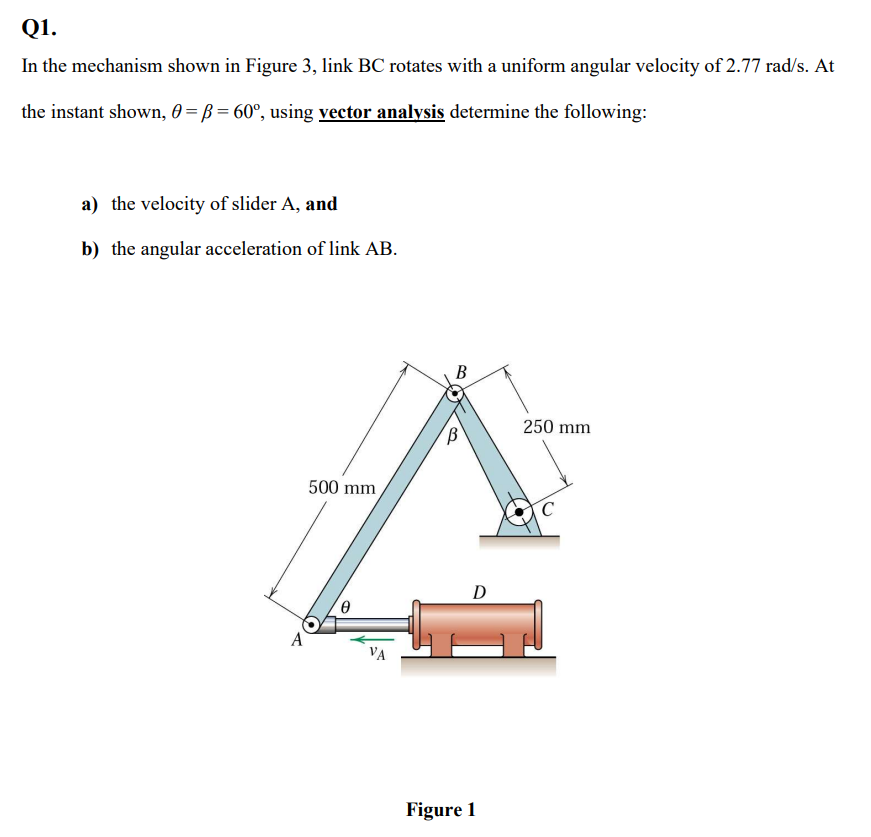 Q1.In the mechanism shown in Figure 3, ﻿link BC | Chegg.com