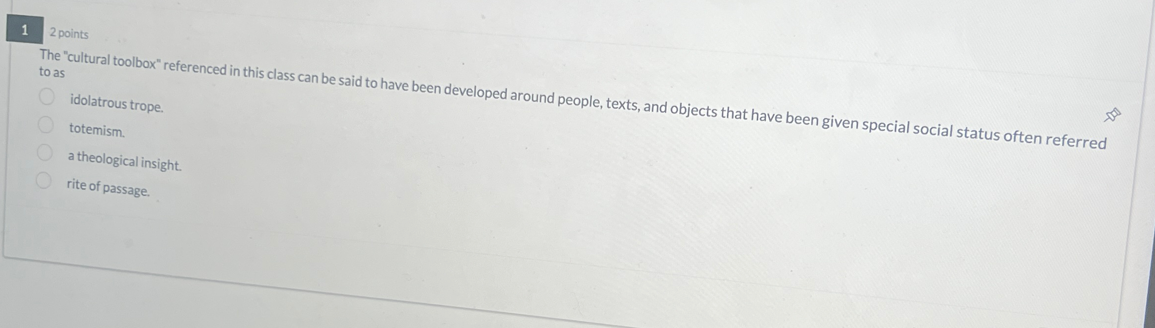 Solved 12 ﻿pointsThe "cultural toolbox" referenced in this | Chegg.com