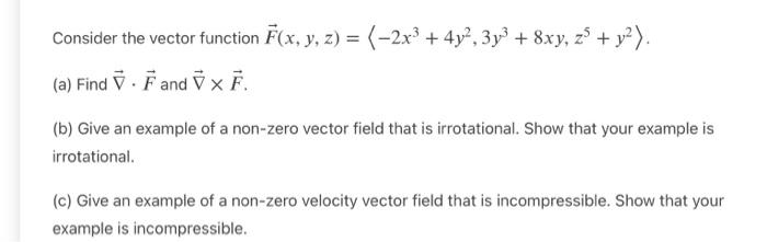 Solved Consider the vector function | Chegg.com