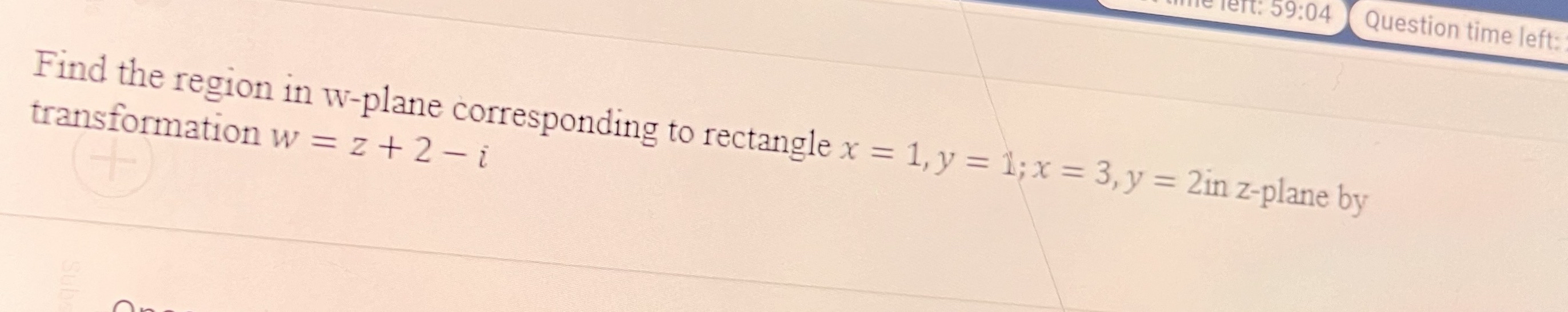 Solved Find the region in w-plane corresponding to rectangle | Chegg.com