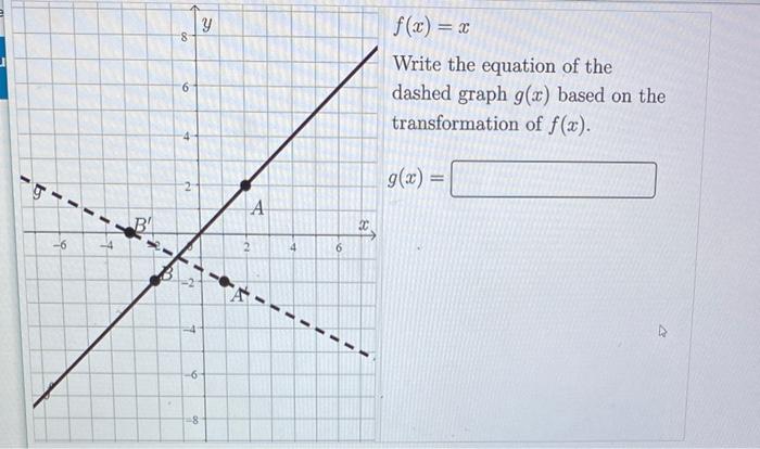 Solved F X X Write The Equation Of The Dashed Graph G X