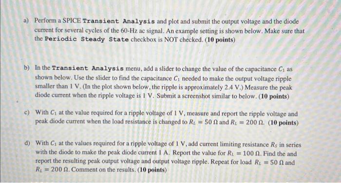 Solved Question 2 (Filtering a rectified AC voltage in | Chegg.com