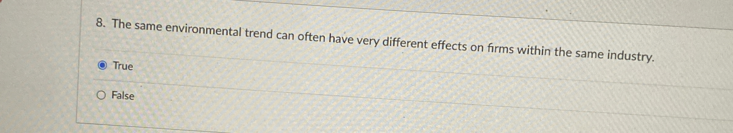 Solved The same environmental trend can often have very | Chegg.com