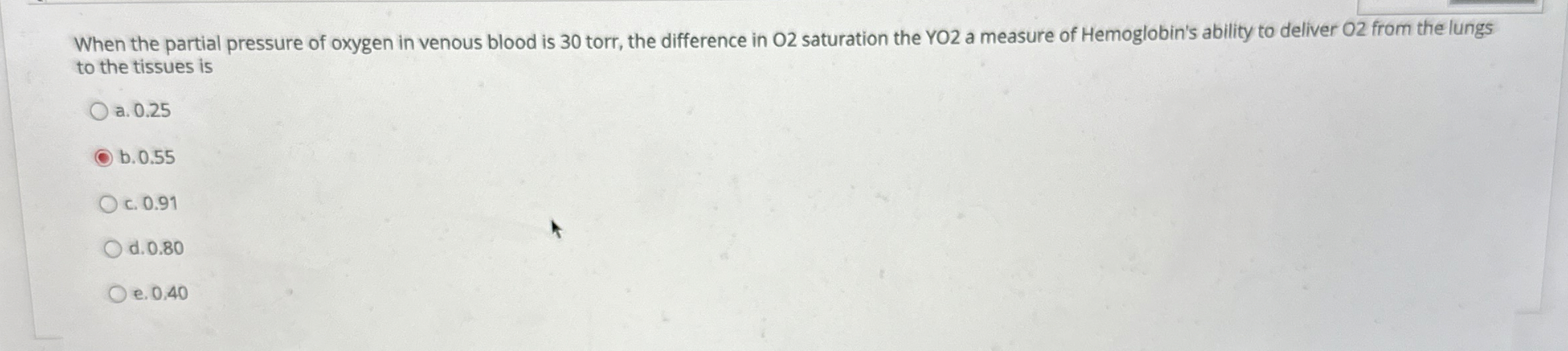 Solved When the partial pressure of oxygen in venous blood | Chegg.com
