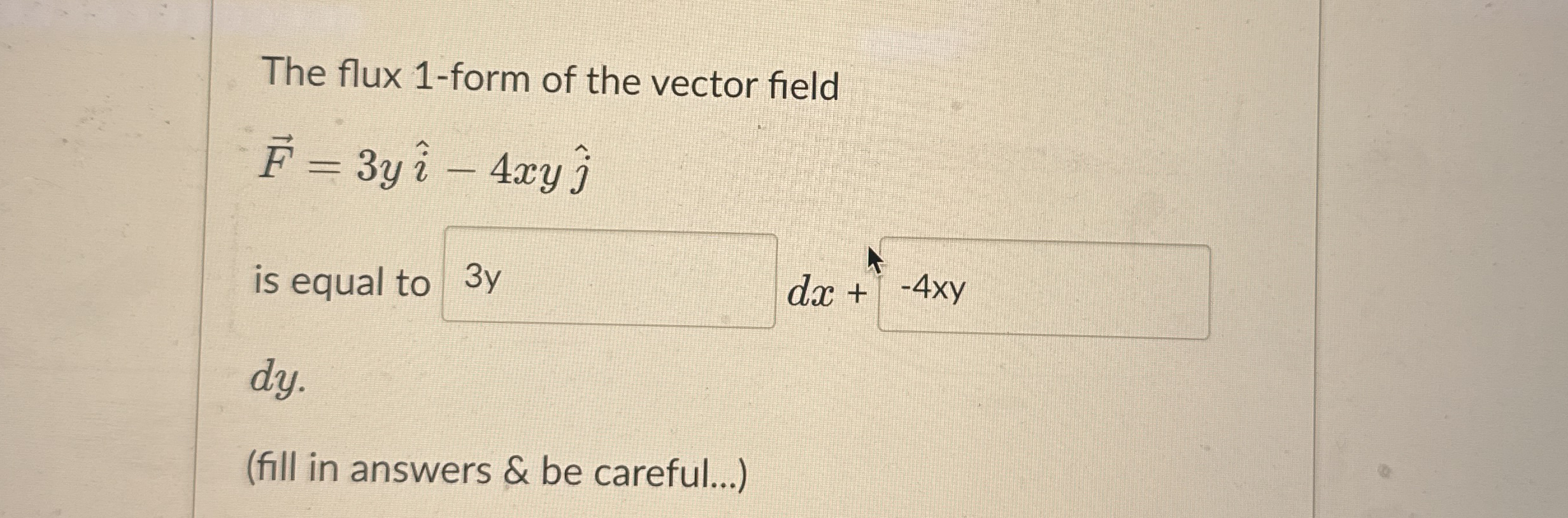 Solved The flux 1 -form of the vector | Chegg.com