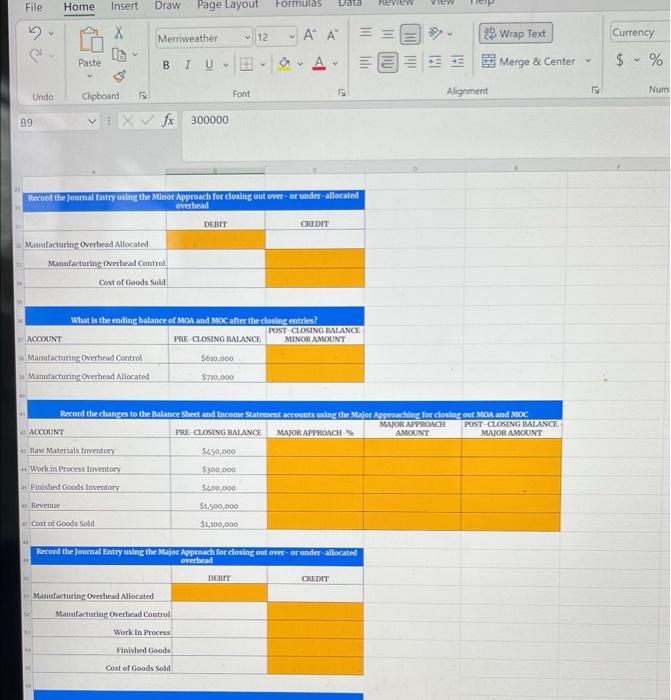 File Home Insert Draw Page Layout Formulas Data | Chegg.com