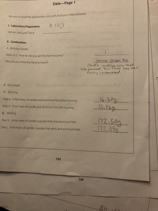 Name Report Form Experiment 7 Reaction Energy