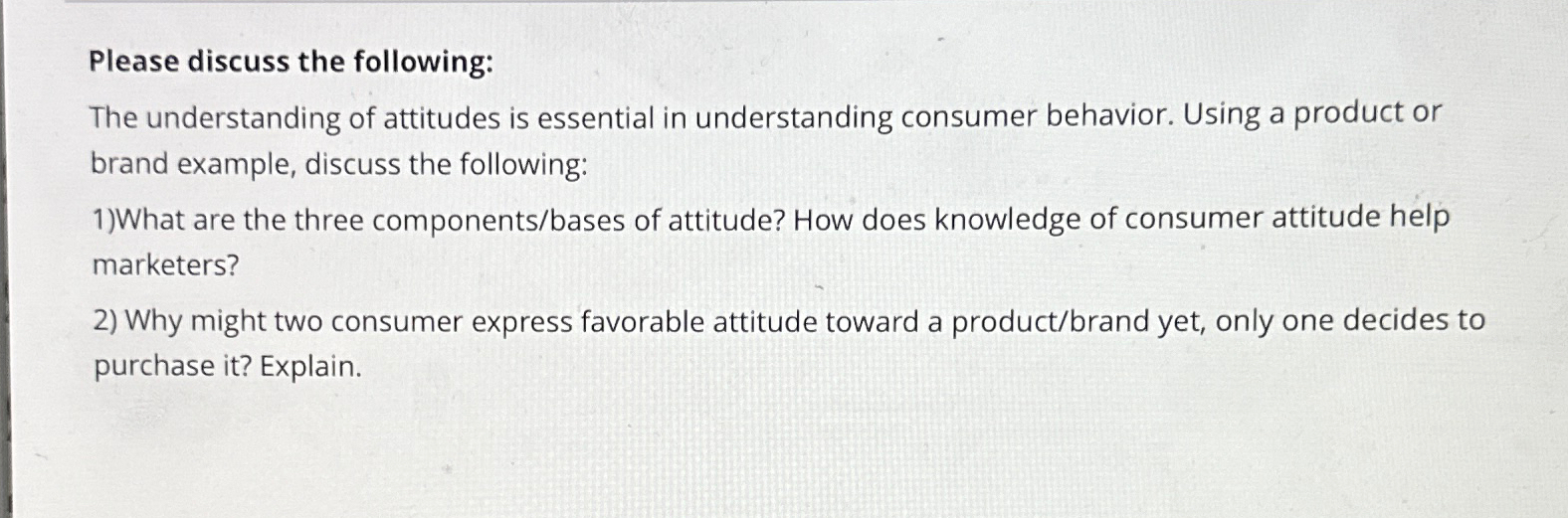 Solved Please discuss the following:The understanding of | Chegg.com