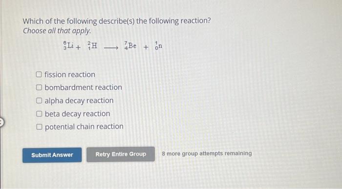 Solved Which of the following describe(s) the following | Chegg.com