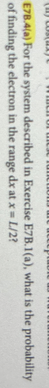 Solved E7b 4 A ﻿for The System Described In Exercise