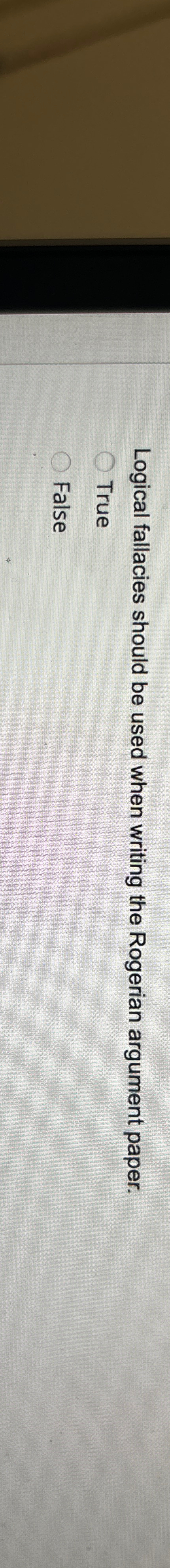 Solved Logical fallacies should be used when writing the | Chegg.com