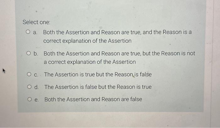 Solved The following is an Assertion/Reason question. These | Chegg.com