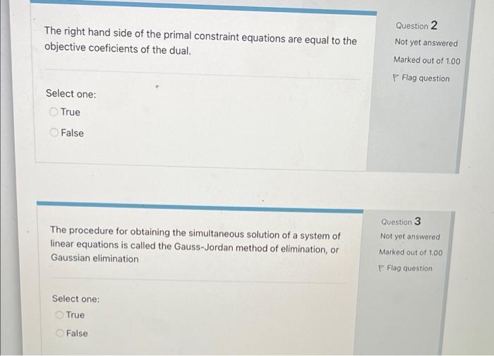 Solved The right hand side of the primal constraint | Chegg.com