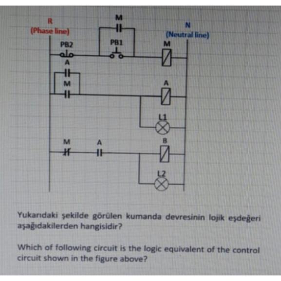 Which of following circuit is the logic equivalent of | Chegg.com